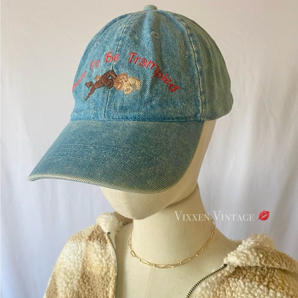 Vintage | Accessories | Born To Be Trampled Cowgirl Baseball Cap | Poshmark